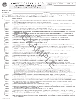 Fillable Online DEH CUPA Inspection eForm (See UPFP page footer for ...
