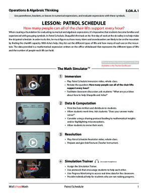 Fillable Online LESSON: PATROL SCHEDULE Fax Email Print - pdfFiller