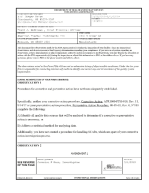 Fillable Online FDA Office of Regulatory Affairs Cincinnati District ...