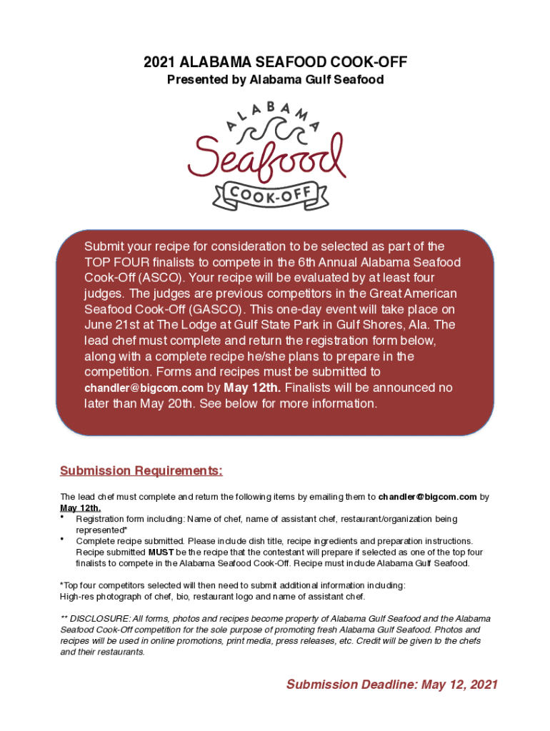 Fillable Online 4 creative chef teams set to compete in 8th Annual ...