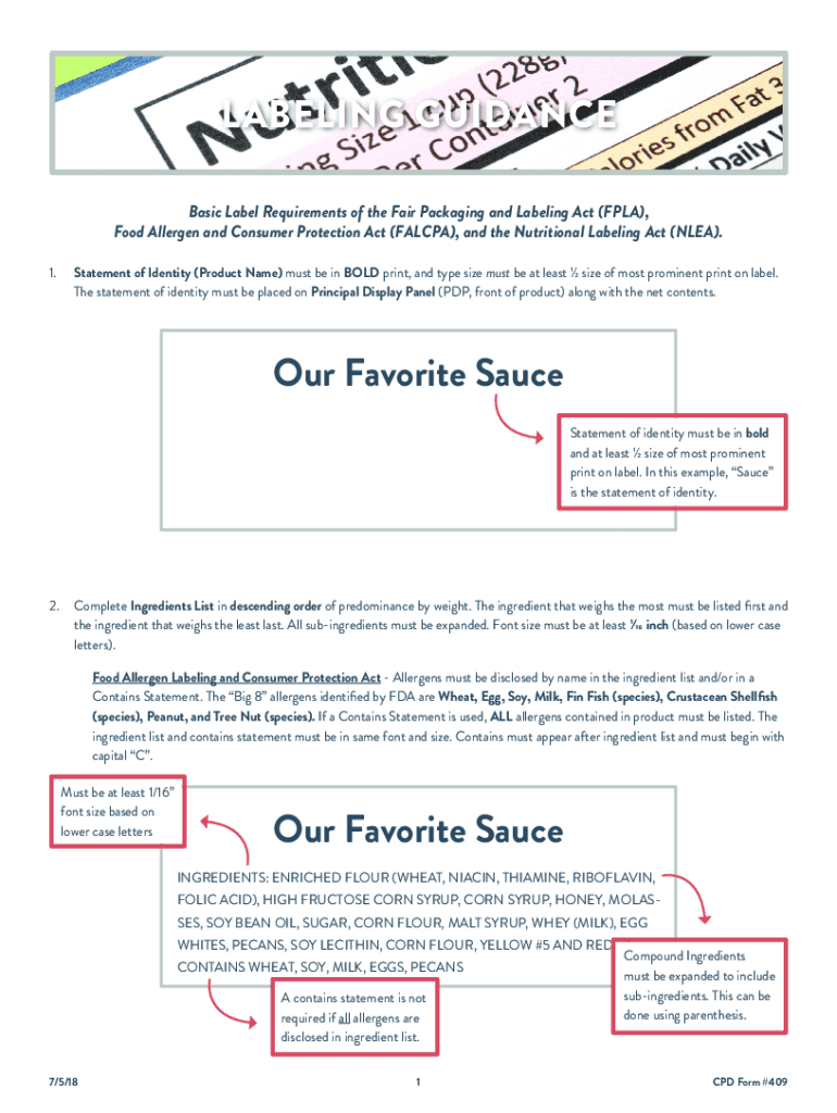 Fillable Online agriculture sc Introduction to Food Label Claims Fax ...