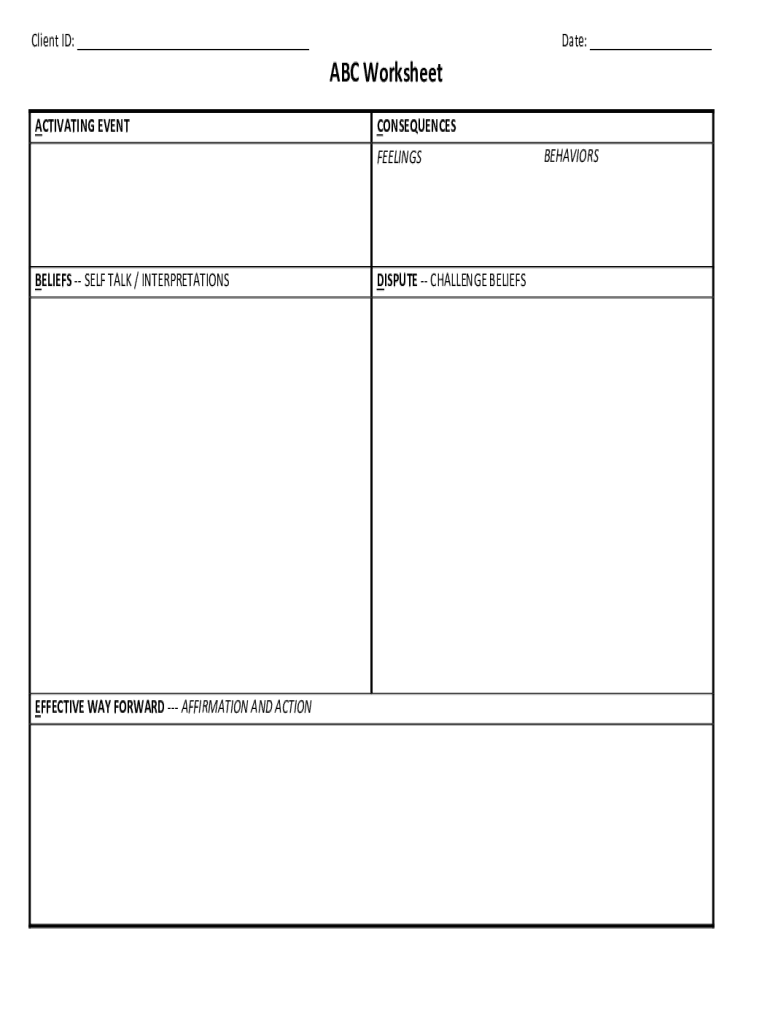 Fillable Online ABCDE Worksheet Fax Email Print - pdfFiller