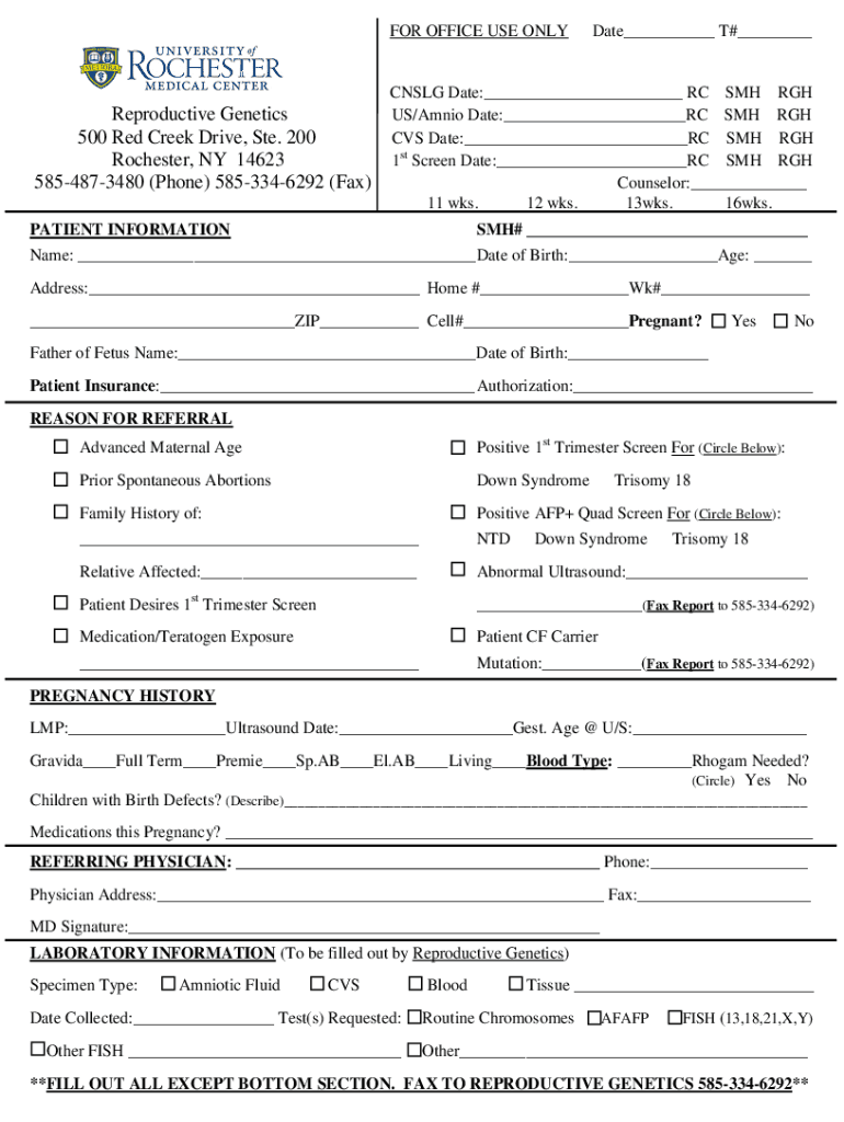 Fillable Online Locations - Maternal-Fetal Care (High-Risk Obstetrics ...