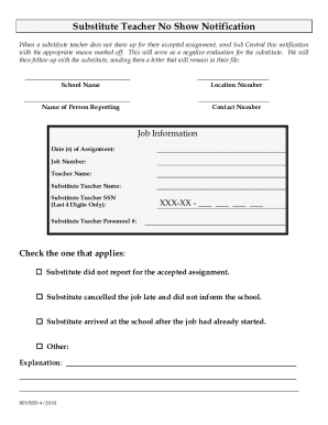 Fillable Online Updated No Show Form.doc Fax Email Print - pdfFiller