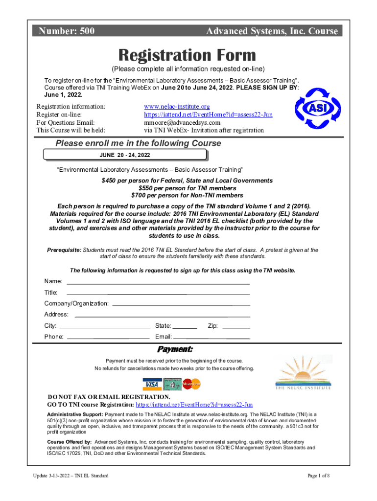 Fillable Online Course registration form pdf Fax Email Print - pdfFiller