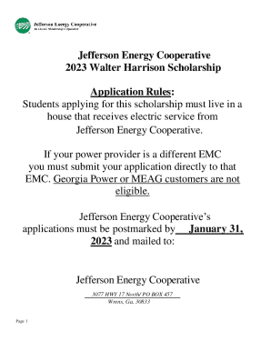 Fillable Online Now Accepting Walter... - Jefferson Energy Cooperative Fax Email Print - pdfFiller