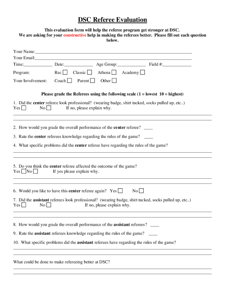 Fillable Online Referee Evaluation Form Template Fax Email Print - pdfFiller