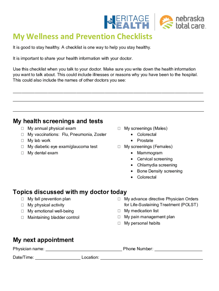 Fillable Online What You Can Do to Maintain Your Health Fax Email Print ...