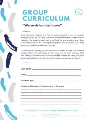 Fillable Online Curriculum template Fax Email Print - pdfFiller