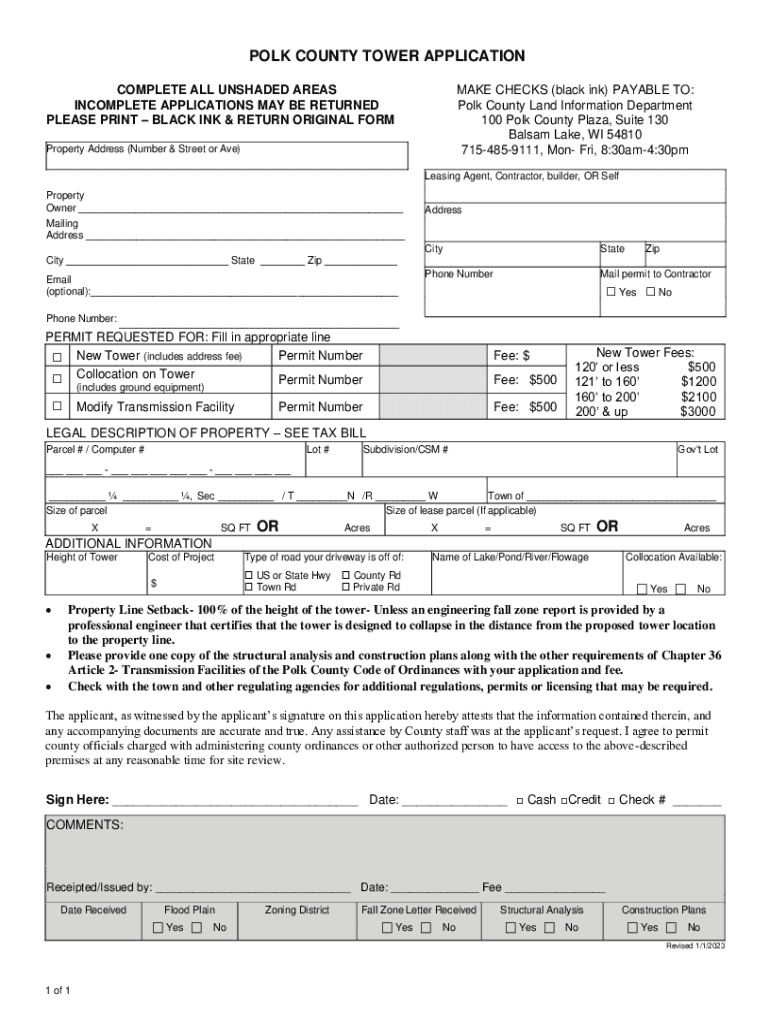 Fillable Online polk county conditional use hearing application Fax Email Print - pdfFiller