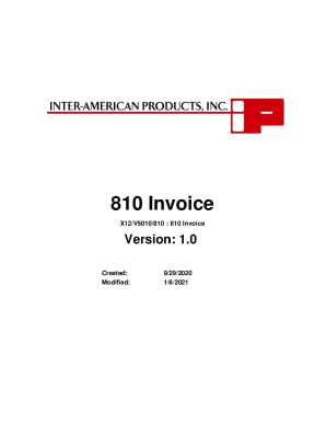 Fillable Online X12/V5010/810 : 810 Invoice Fax Email Print - pdfFiller
