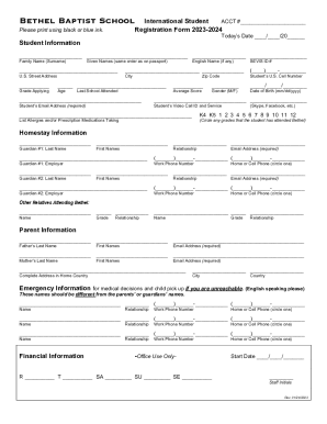 Fillable Online Registration Form I-20 23-24 Fax Email Print - pdfFiller