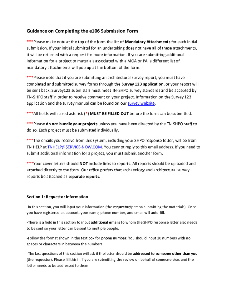 Fillable Online Directions for completing e106 form updated. Updated to include customer portal ...