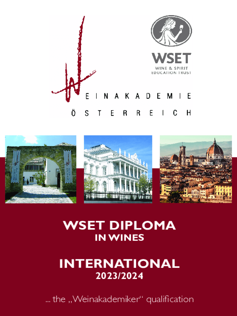 Fillable Online WSET Diploma in Wines and Spirits - INternational Fax ...