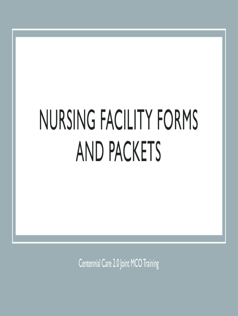 Fillable Online Nursing Facility Forms and Packets Fax Email Print ...