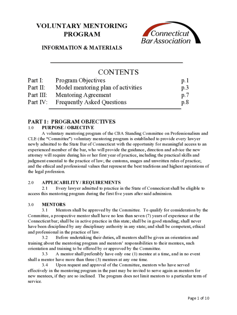 Fillable Online Should Participation in a Formal Mentoring Program Be ...