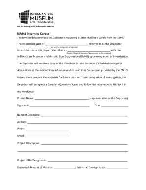 Fillable Online GUIDELINES FOR THE CURATION OF ... Fax Email Print ...