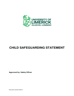 Fillable Online child safeguarding statement Fax Email Print - pdfFiller