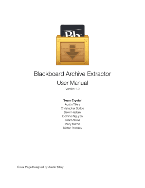 Fillable Online Blackboard Archive Extractor Fax Email Print - pdfFiller