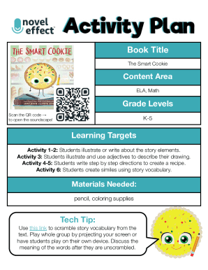 Fillable Online The Smart Cookie by Jory John Book Companion Activities ...