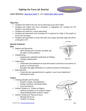 Fillable Online Lesson Title: Four Forces of Flight Fax Email Print ...