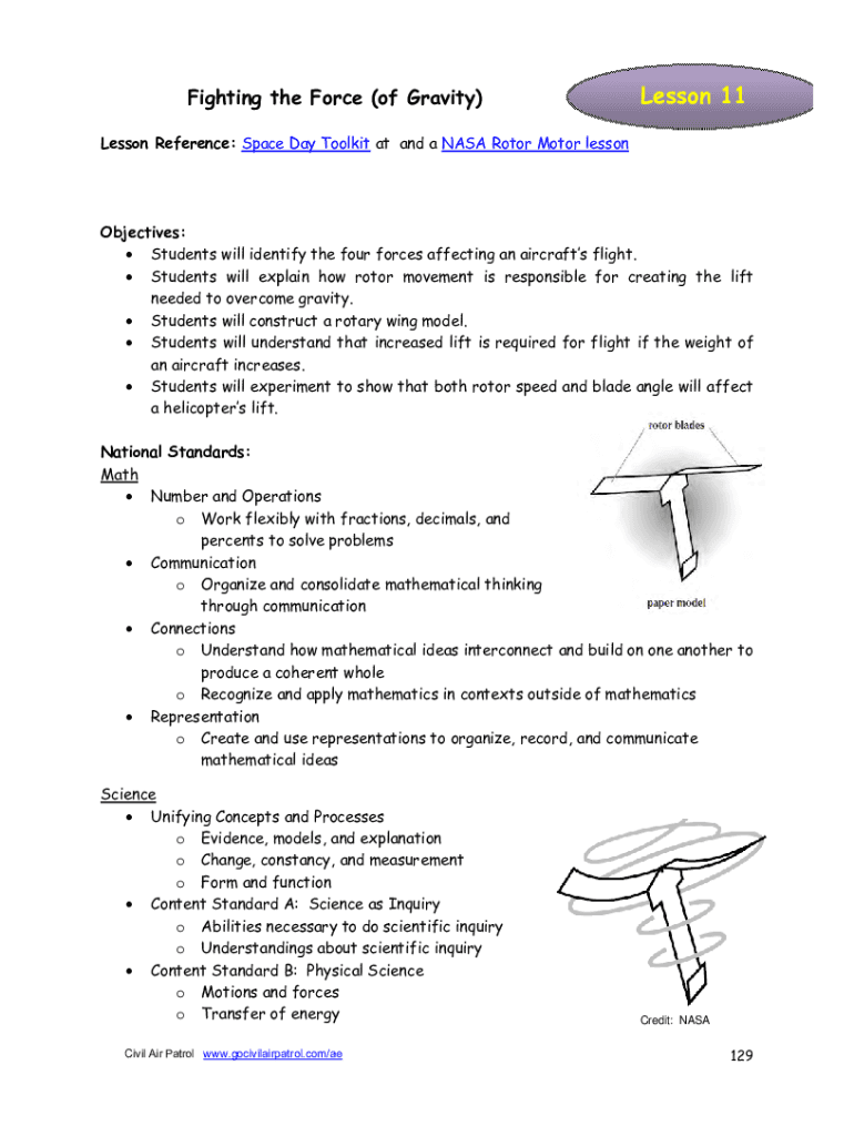 Fillable Online Lesson Title: Four Forces of Flight Fax Email Print ...