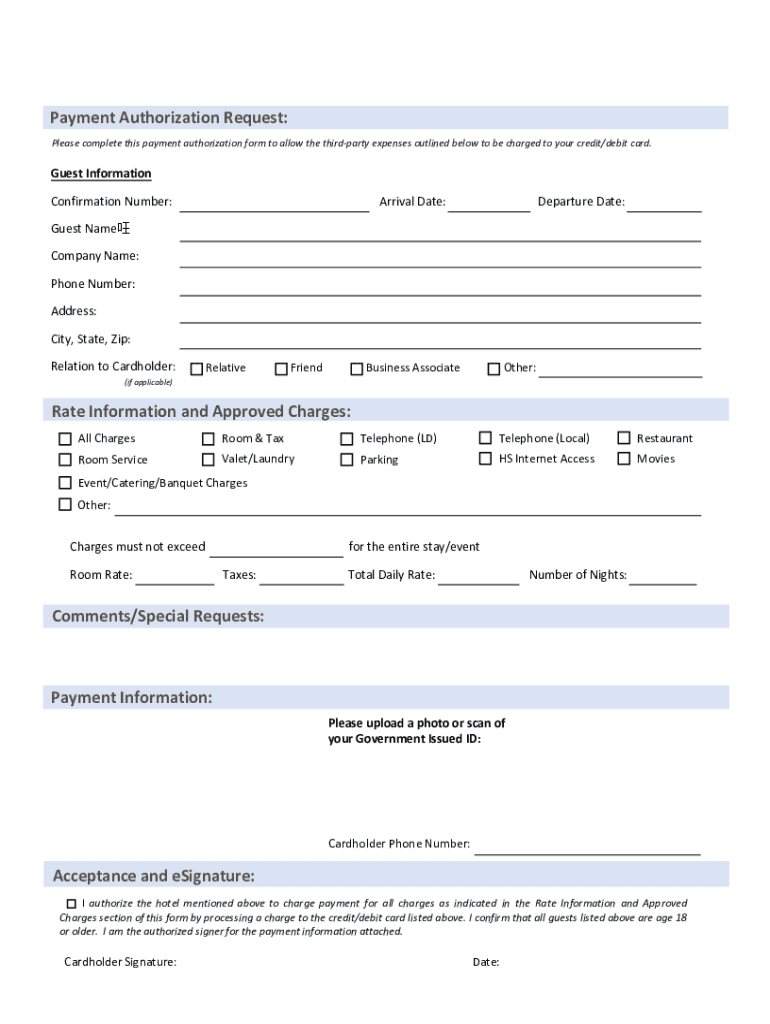 Fillable Online CC Auth Form - English.pdf - Payment Authorization Request Fax Email Print ...