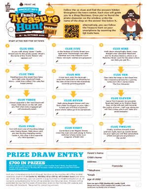 Fillable Online HNKB - Treasure Hunt Printable Form Fax Email Print ...