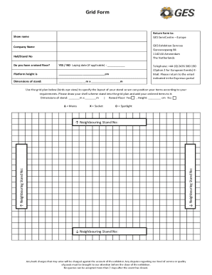 Fillable Online Grid Form - Expresso by GES Fax Email Print - pdfFiller
