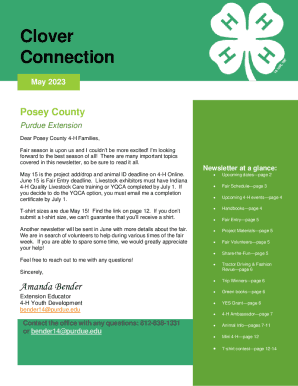 Fillable Online extension purdue Clover Connection - Purdue Extension ...