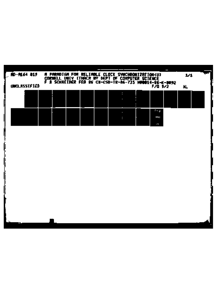 Fillable Online A Paradigm For Reliable Clock Synchronization