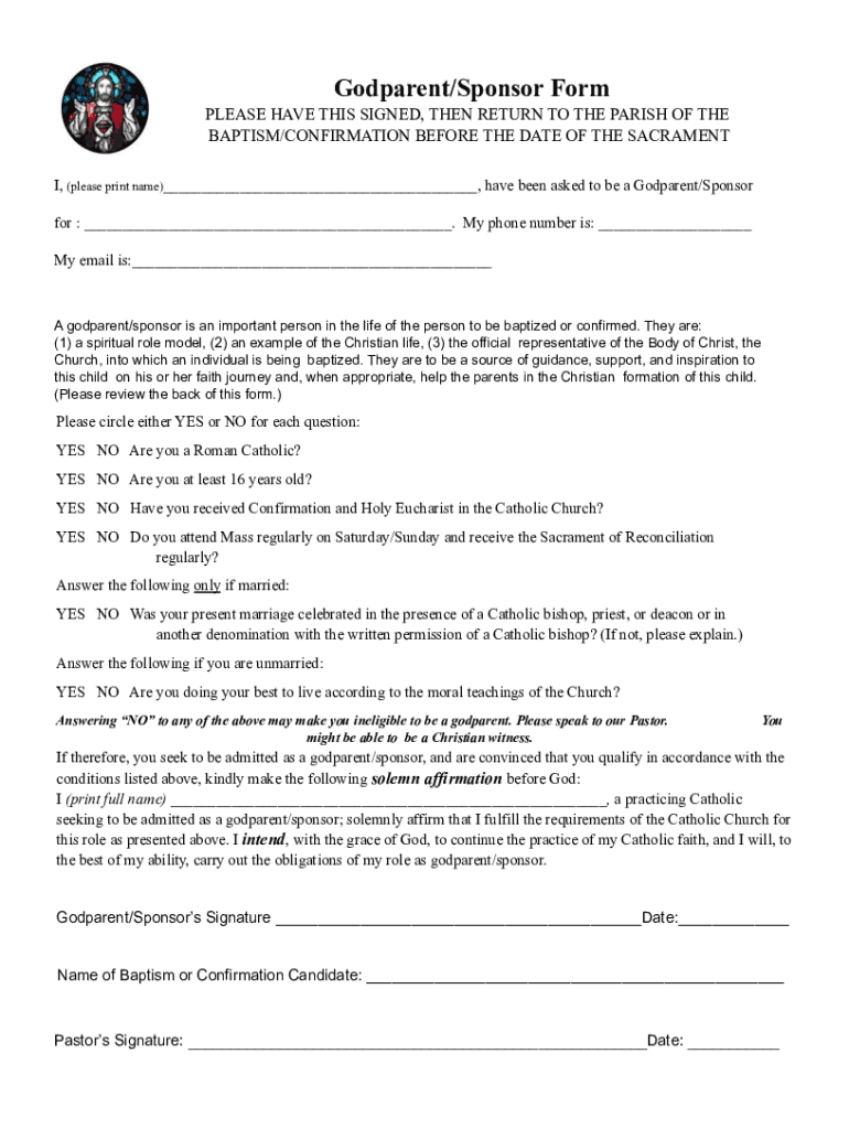 Fillable Online To Reserve a date for a baptism, ALL forms must be completed and ... Fax Email ...