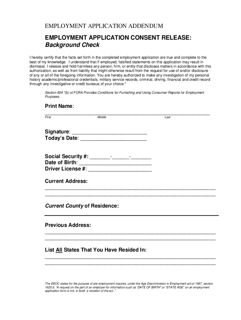 Fillable Online 1 APPLICATION FOR EMPLOYMENT Please provide ... Fax ...