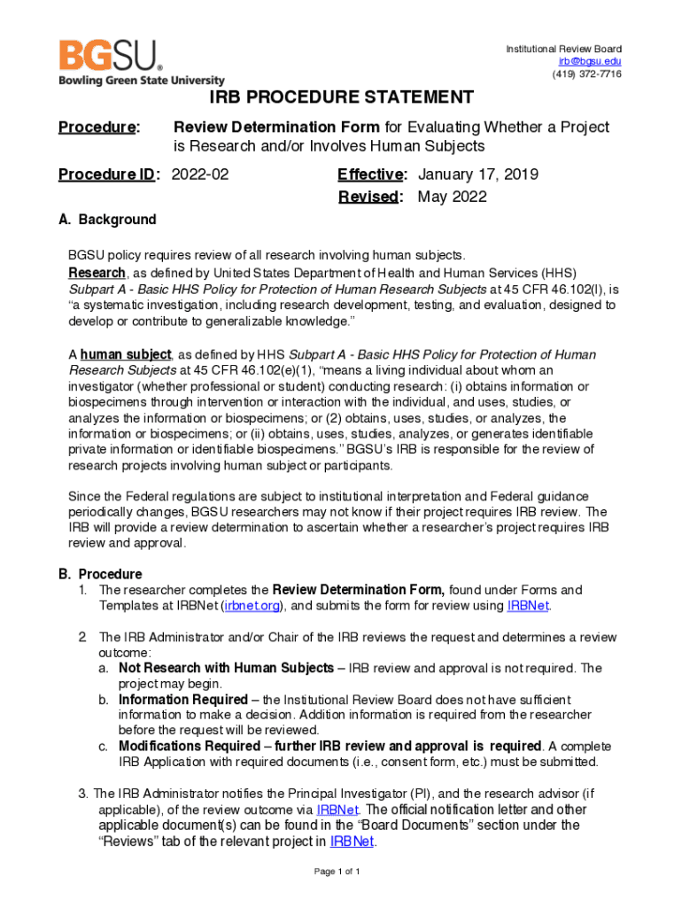 Fillable Online IRB Procedure Statements Fax Email Print - pdfFiller