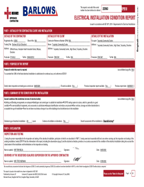 Fillable Online Electrical Installation Condition ReportPDF Fax Email ...