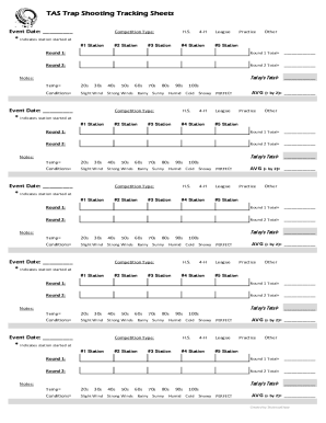 Fillable Online TAS Trap Shooting Tracking Sheet.xlsx Fax Email Print ...