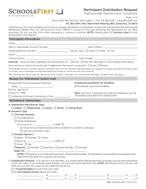 Fillable Online NRF-1050CA-SF.5 Schools First Distribution Request Form ...