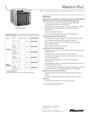 Fillable Online Maestro Plus ice machine (IM-FS) Fax Email Print ...