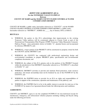 Fillable Online JOINT USE AGREEMENT (JUA) Fax Email Print - pdfFiller