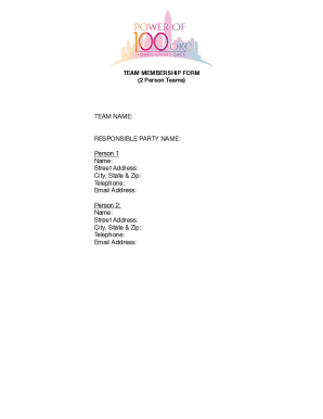 Fillable Online Team membership form Fax Email Print - pdfFiller