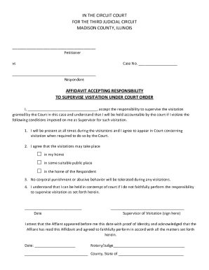 Fillable Online Approved - Affidavit of Parenting Time Supervisor Fax ...
