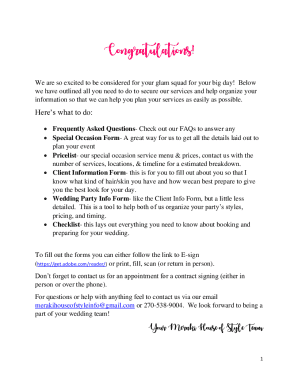 Fillable Online Writing a Congratulations Message for a Successful ...
