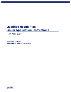 Fillable Online Qualified Health Plan Issuer Application Instructions ...