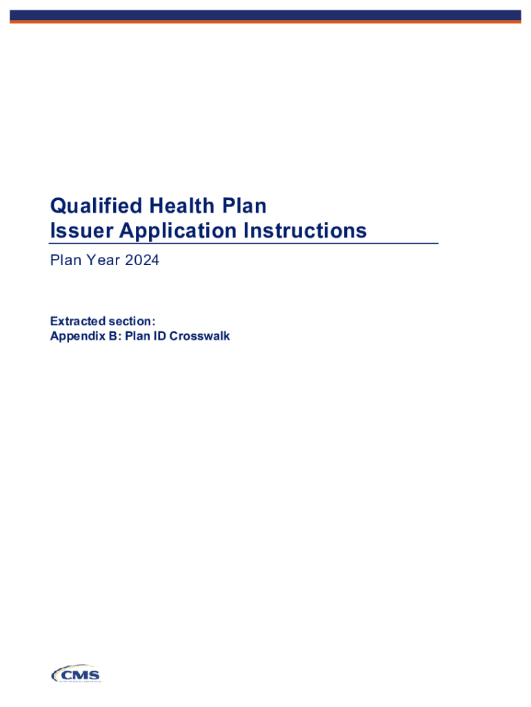 Fillable Online Qualified Health Plan Issuer Application Instructions ...