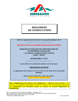 Remplissable En Ligne Appel d'offre : Relance de la consultation pour les travaux ... Faxer ...