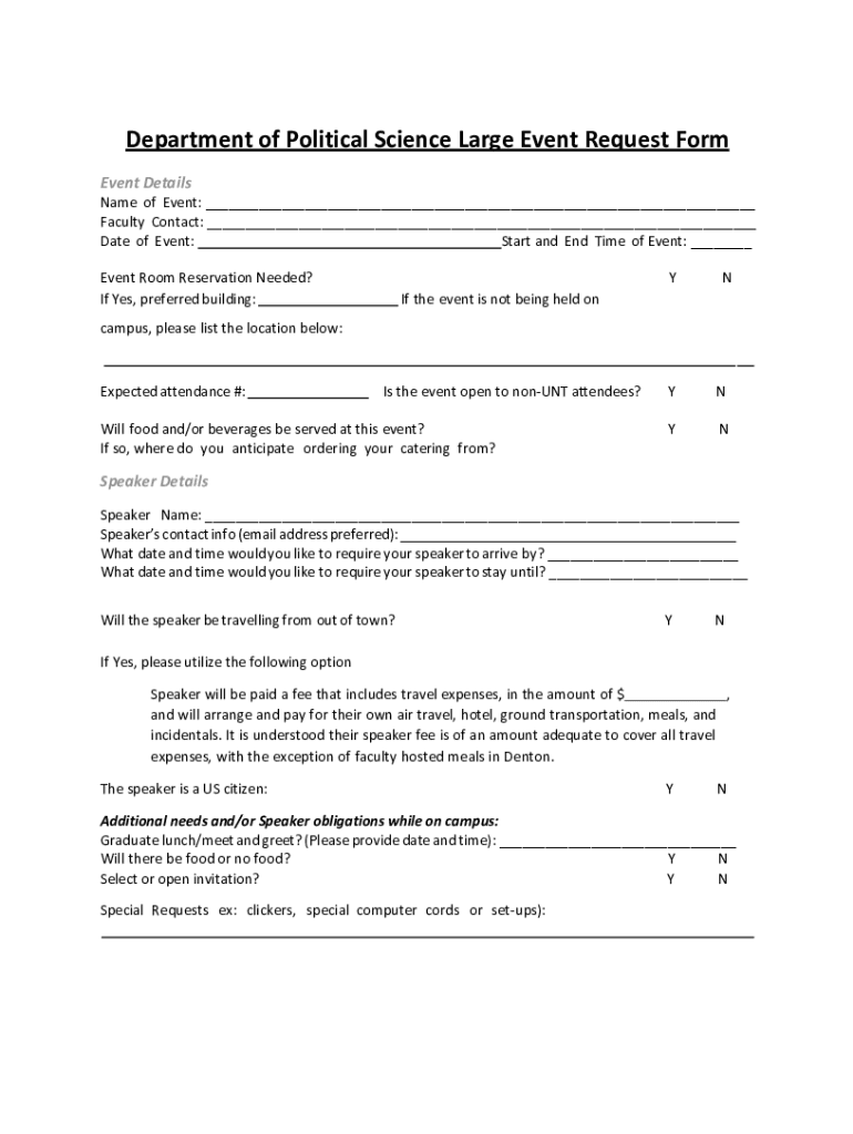 Fillable Online politicalscience unt Department of Political Science ...