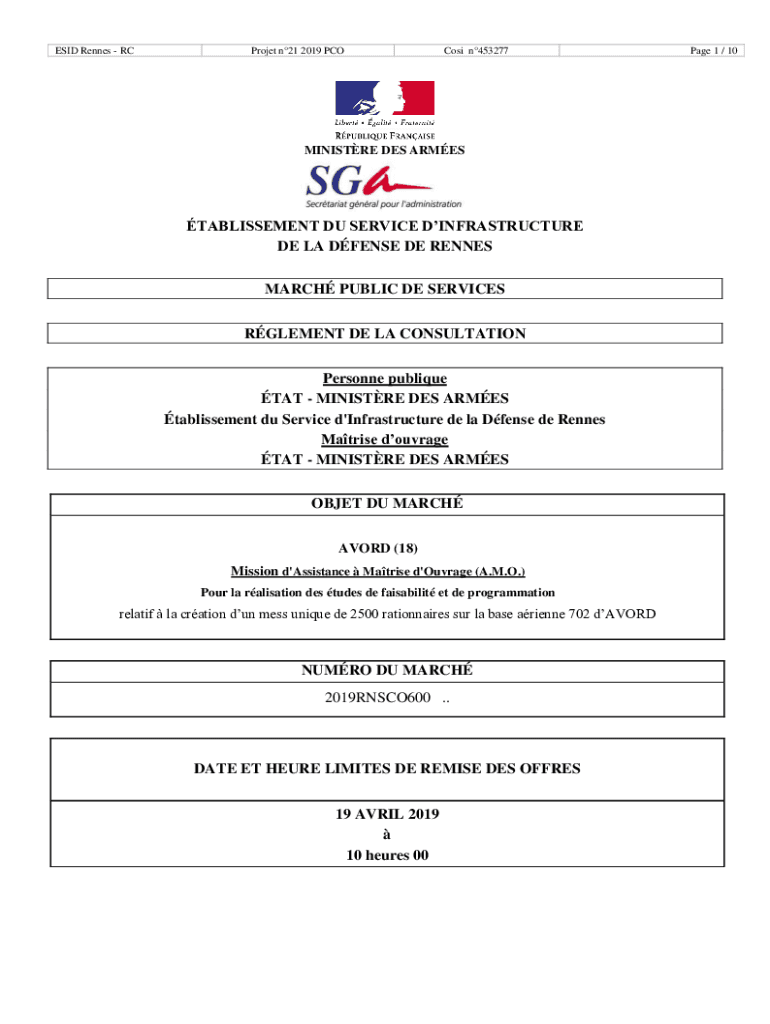 Remplissable En Ligne tablissement du service d'infrastructure de la ...