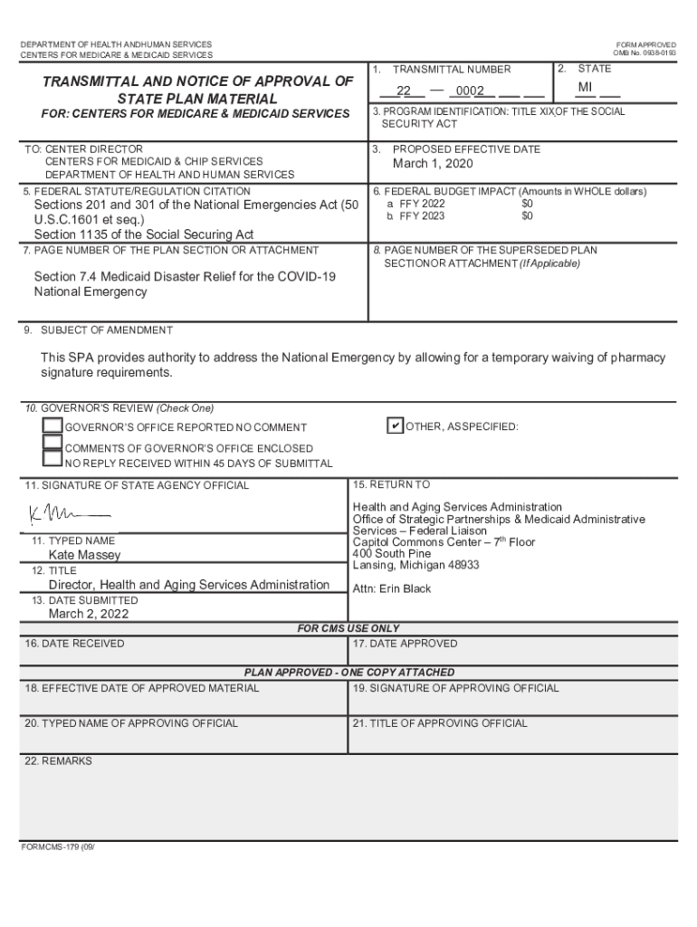 Fillable Online Medicaid Disaster Relief SPA Waive Pharmacy Signature ...