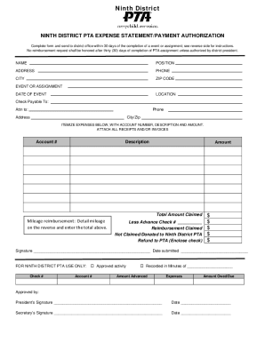 Fillable Online PTA Forms & Docs Fax Email Print - pdfFiller