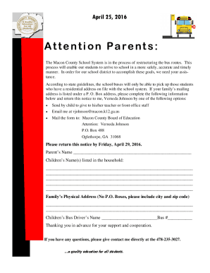 Fillable Online Georgia Department of Education Information for Parents ...